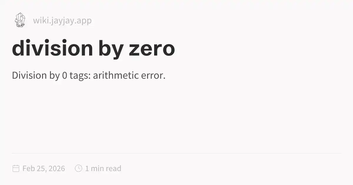 division by zero